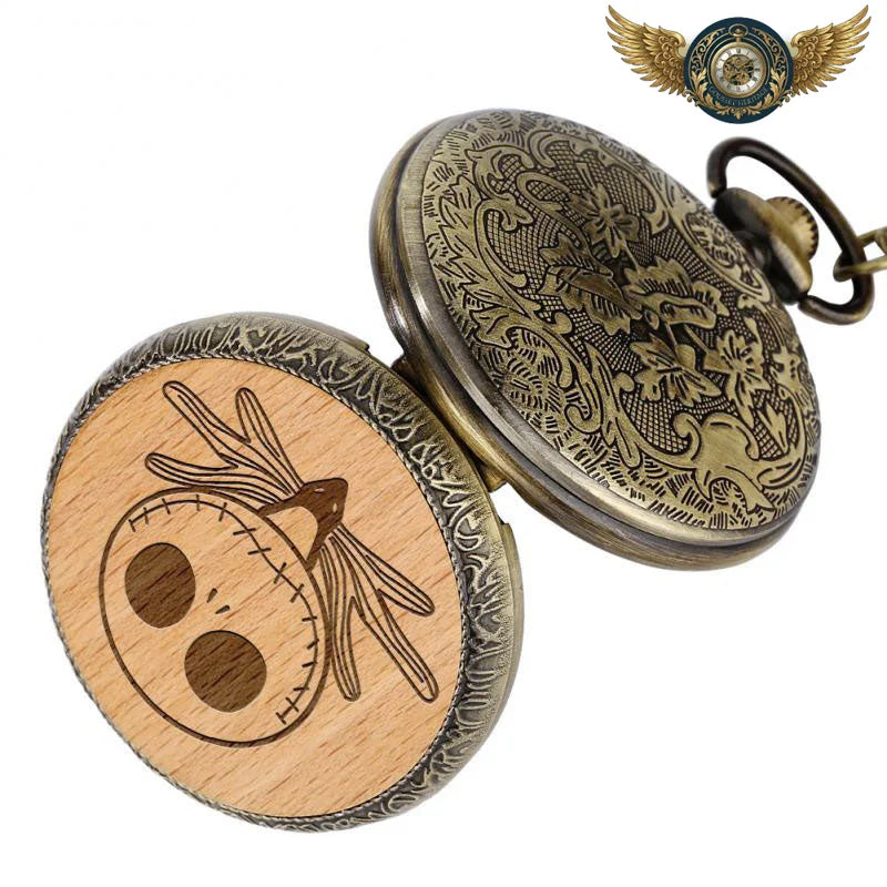 L'Oracle - Montre Gousset Chasseur Quartz Bois & Bronze Patiné ...
