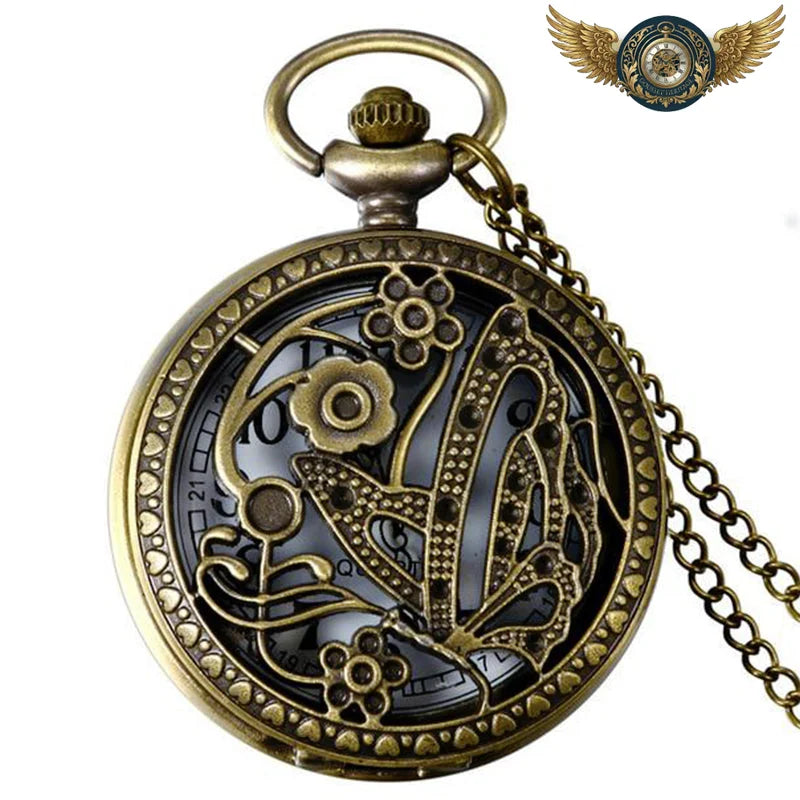 La Romantique - Montre Gousset Bronze Chasseur Ajouré Quartz – Gousset ...